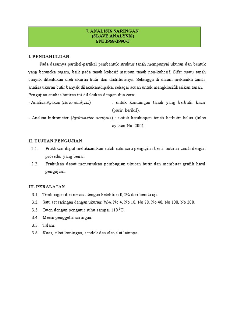 Analisa Ukuran Butir Tanah | PDF | Sains & Matematika