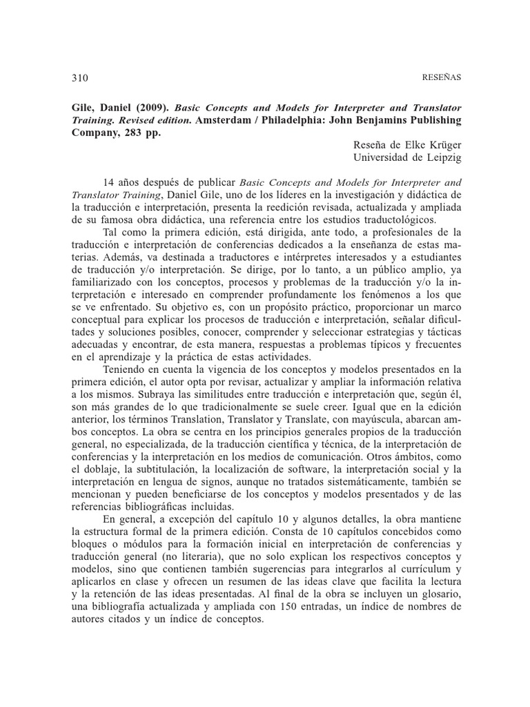 Daniel Gile | PDF | Traducciones | Interpretación del lenguaje