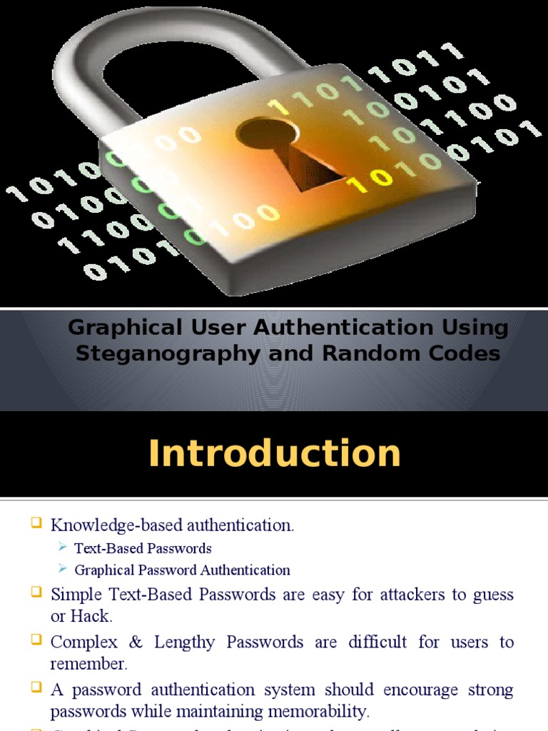 Graphical User Authentication Using Steganography and Random Codes ...
