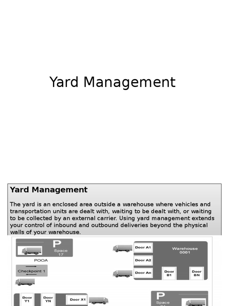 07 Yard Management | PDF | Warehouse | Transport