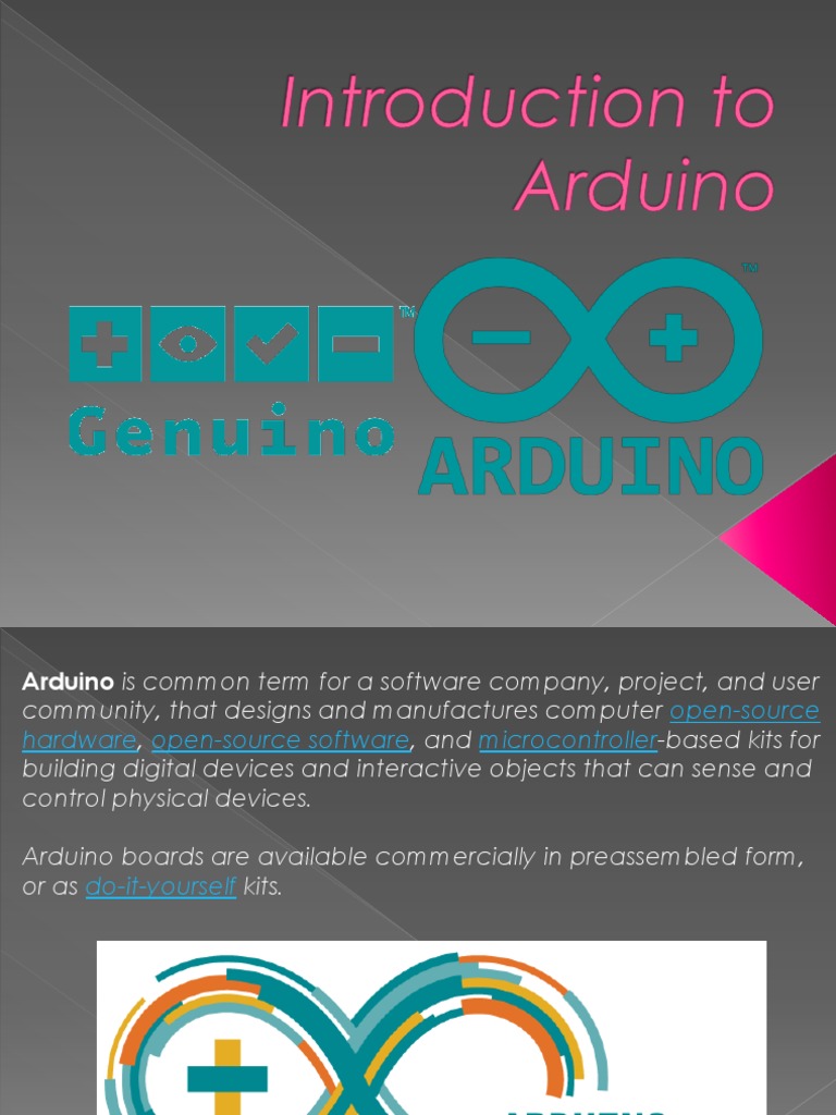 Introduction To Arduino PDF | PDF | Arduino | Electrical Engineering