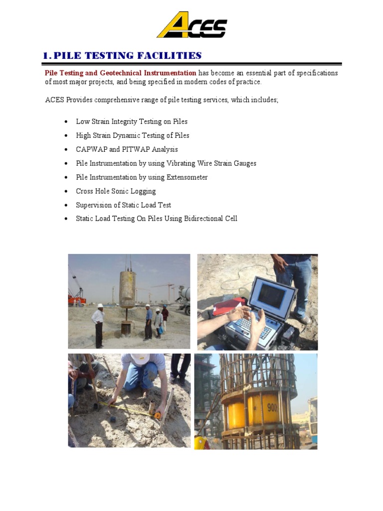 Pile Testing Services | PDF