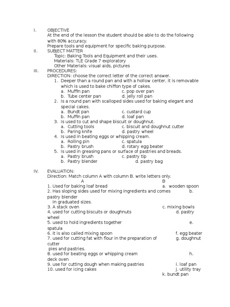 baking tools lp.docx | Baking | Cakes