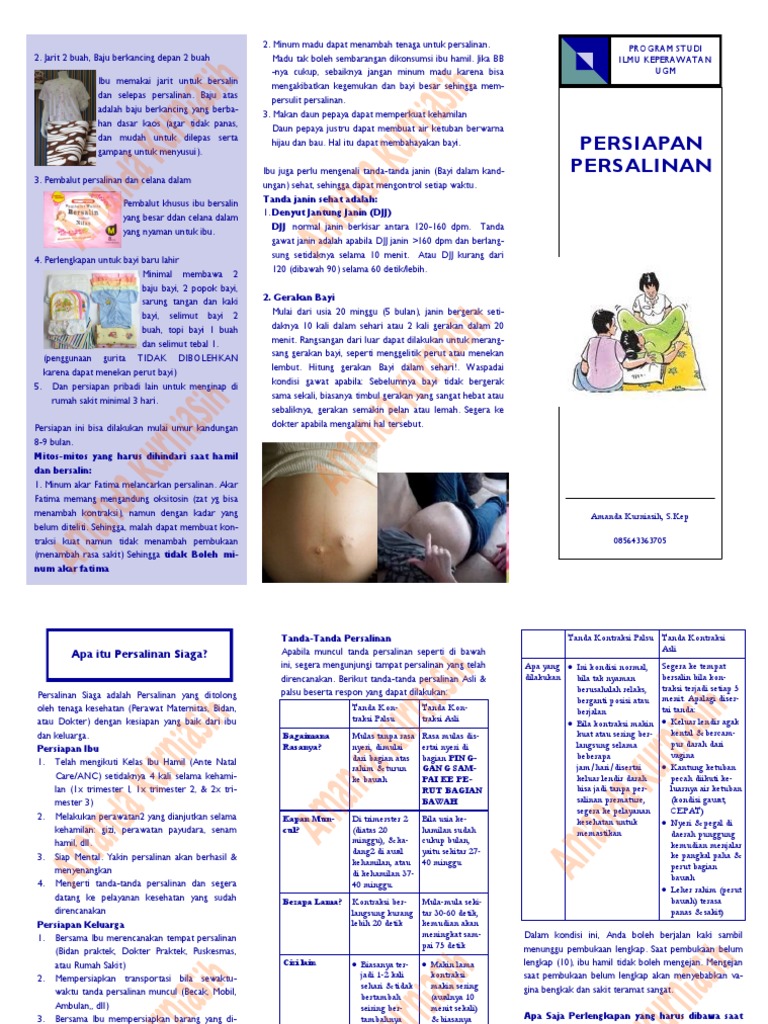Leaflet Persiapan Persalinan | PDF