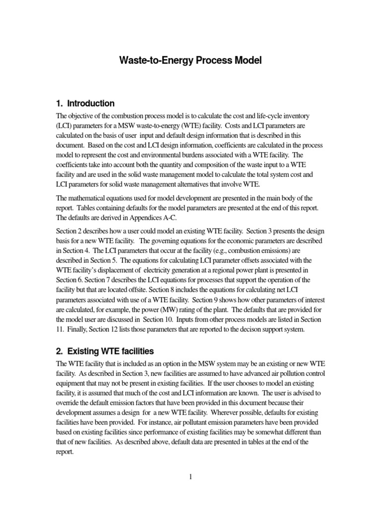 Waste To Energy Model | PDF | Combustion | Scrap