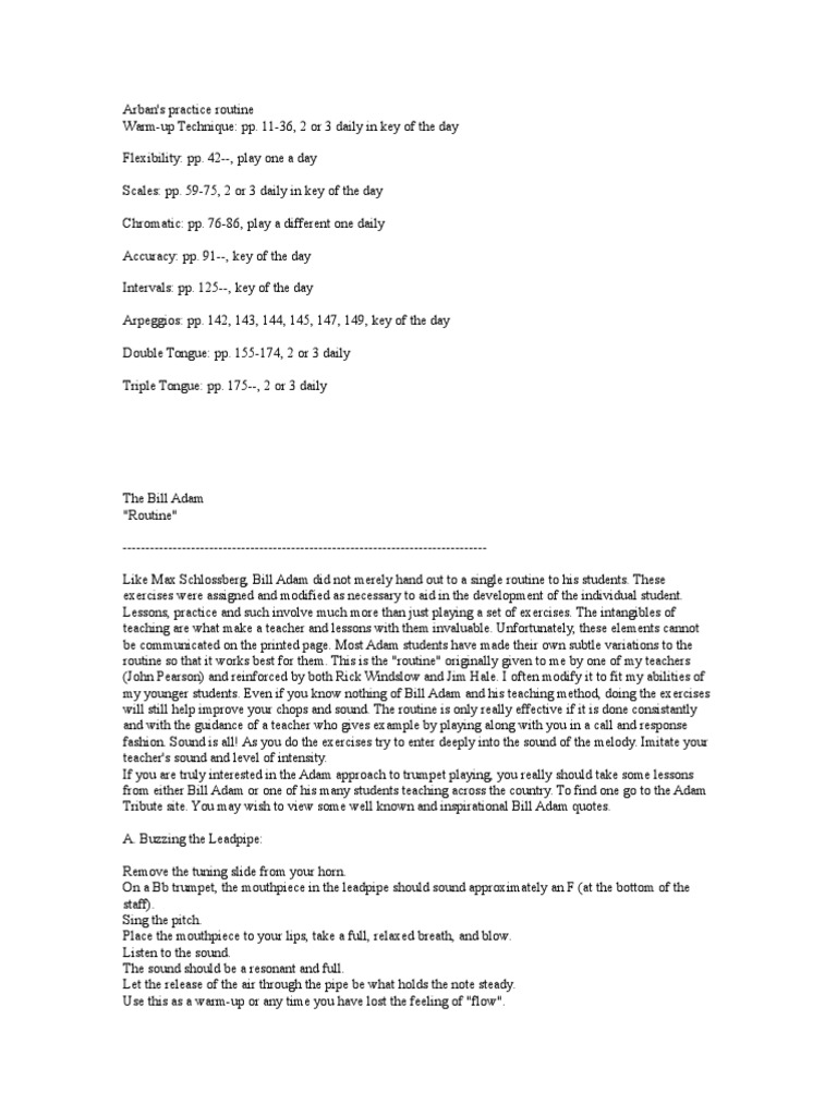 Adam Routine | PDF | Breathing | Exhalation