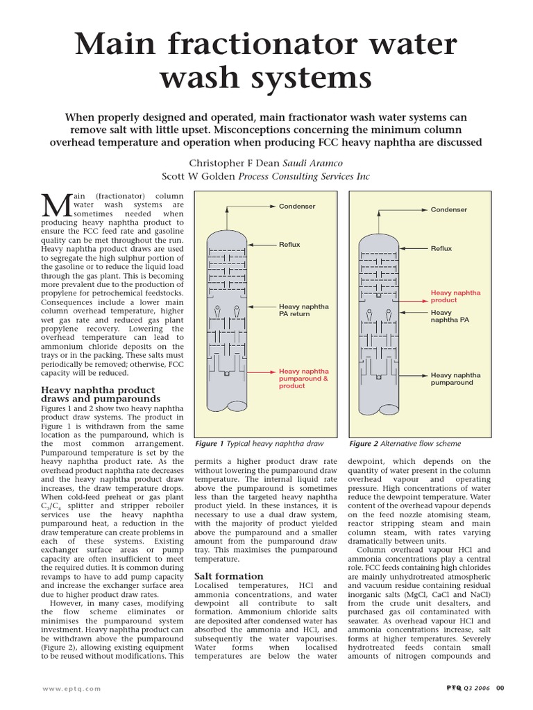 Main Fractionator Revamps | PDF | Ammonia | Sodium Chloride