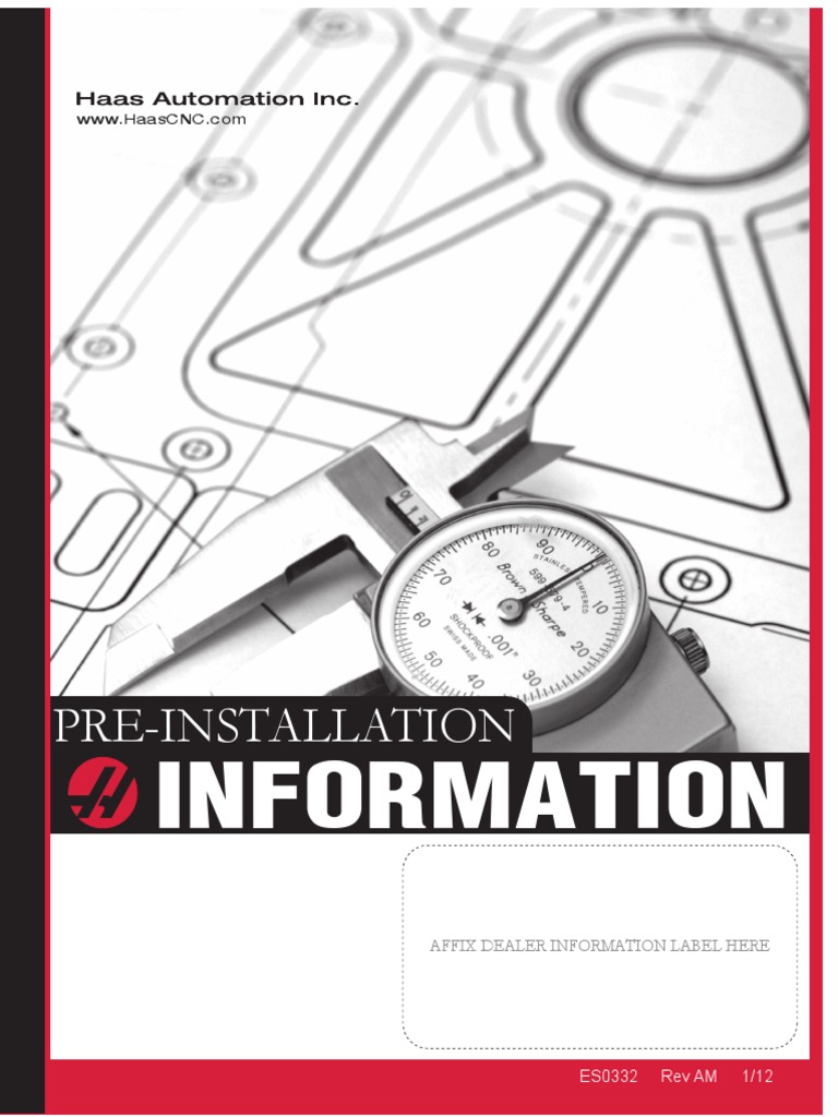 Pre-Installation-Haas Automation | PDF | Transformer | Engineering