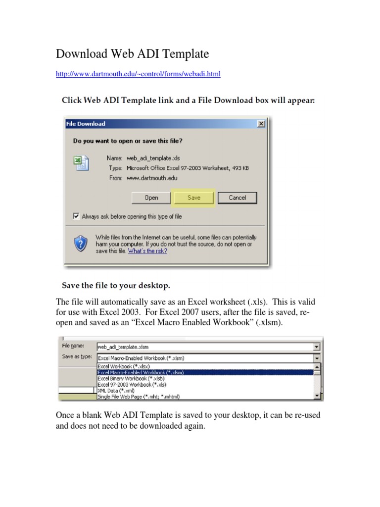 Web ADI Template | PDF