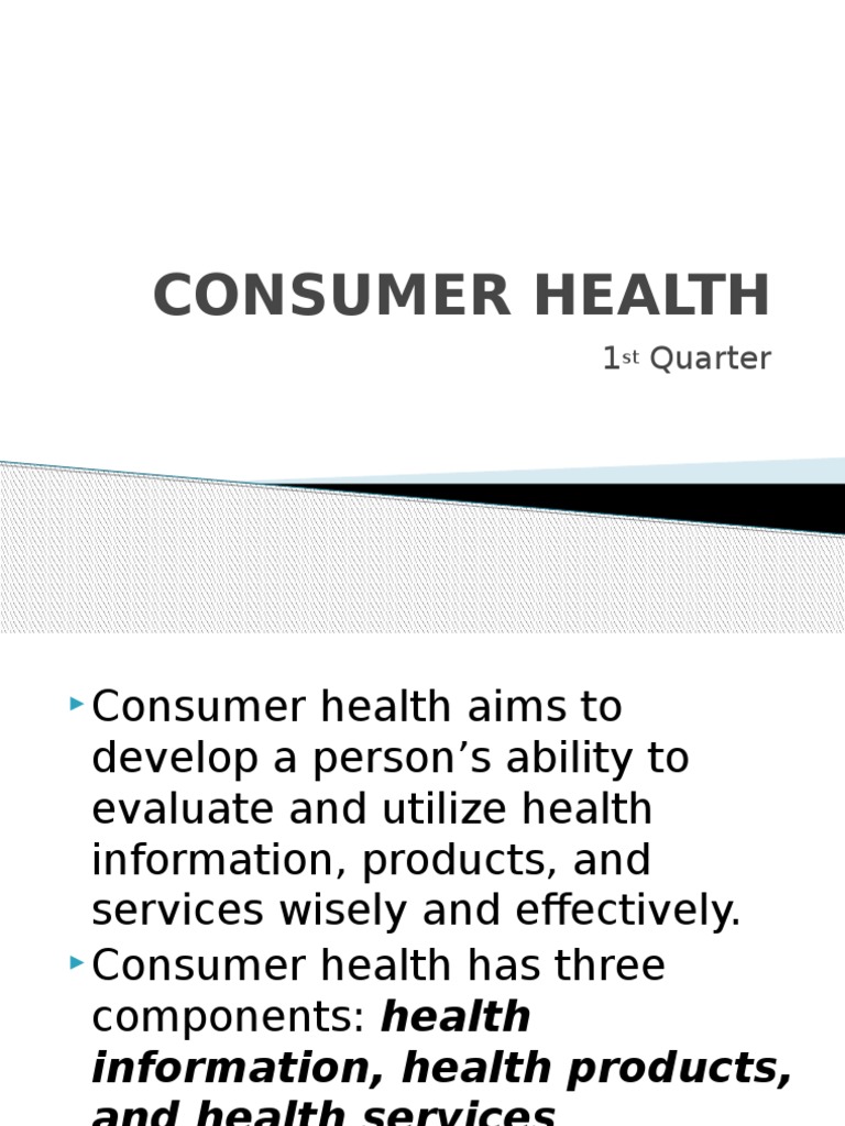 Consumer Health | PDF | Health Professional | Health Care