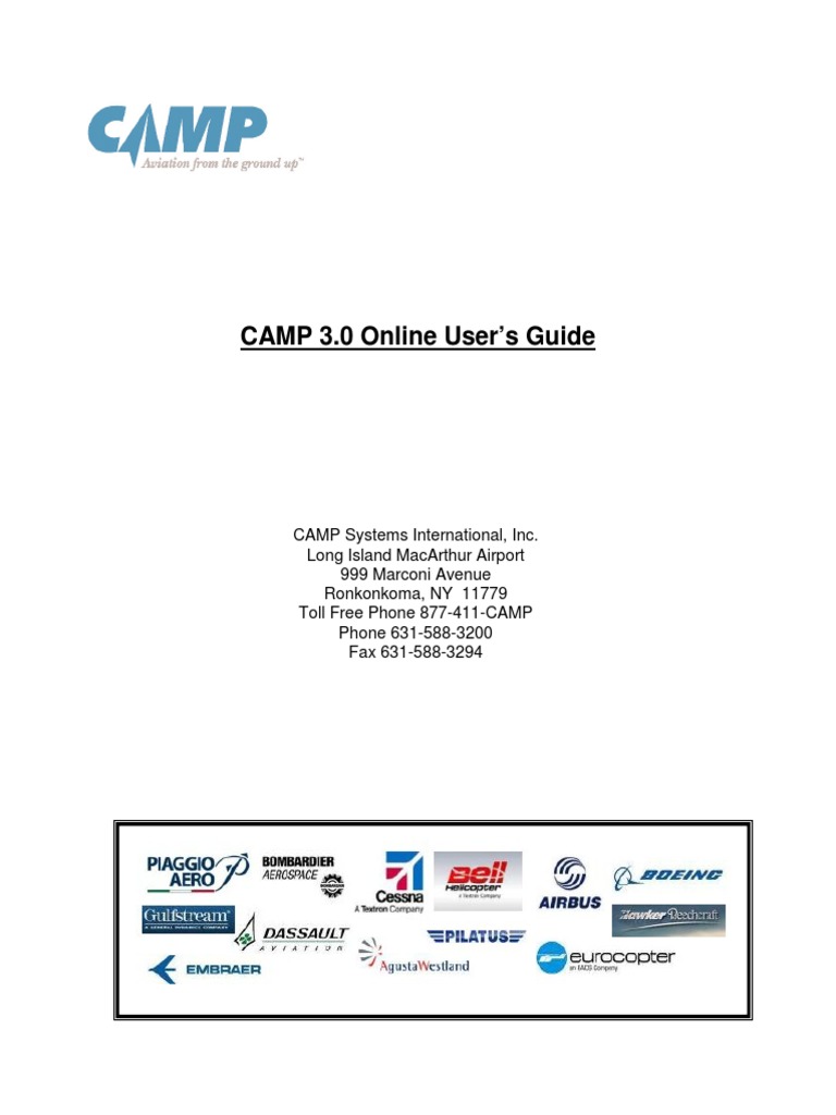 CAMP 3.0 Maintenance Tracking Guide | PDF | Icon (Computing) | Menu ...