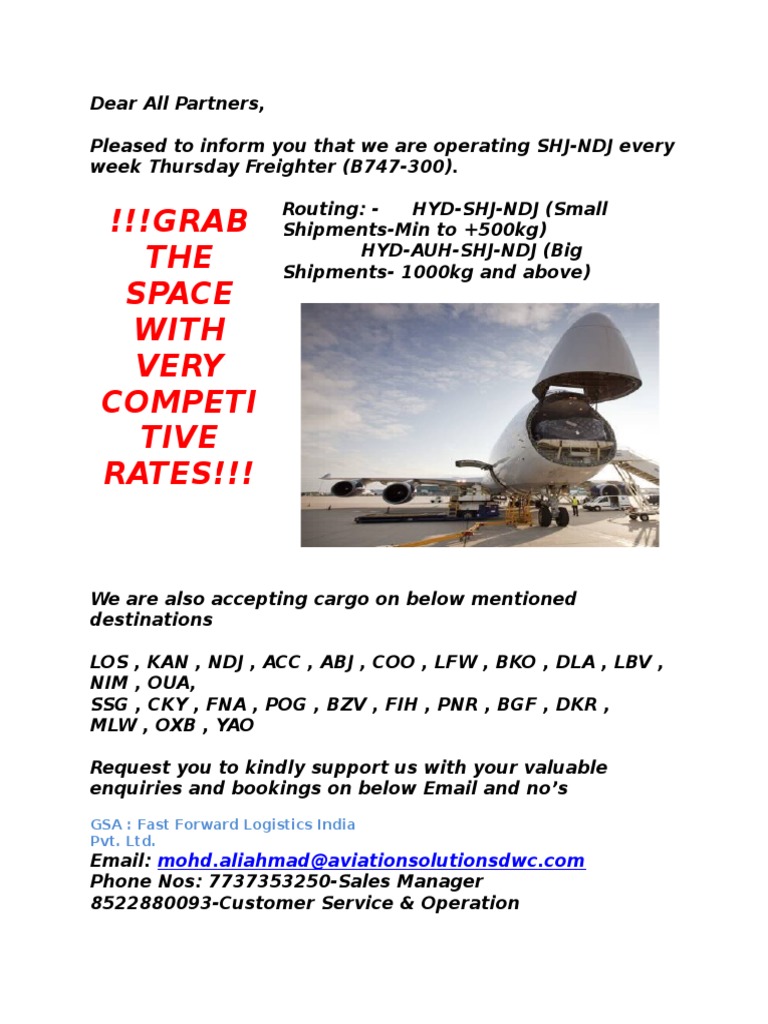 !!!GRAB THE Space With Very Competi Tive RATES!!!: GSA: Fast Forward ...