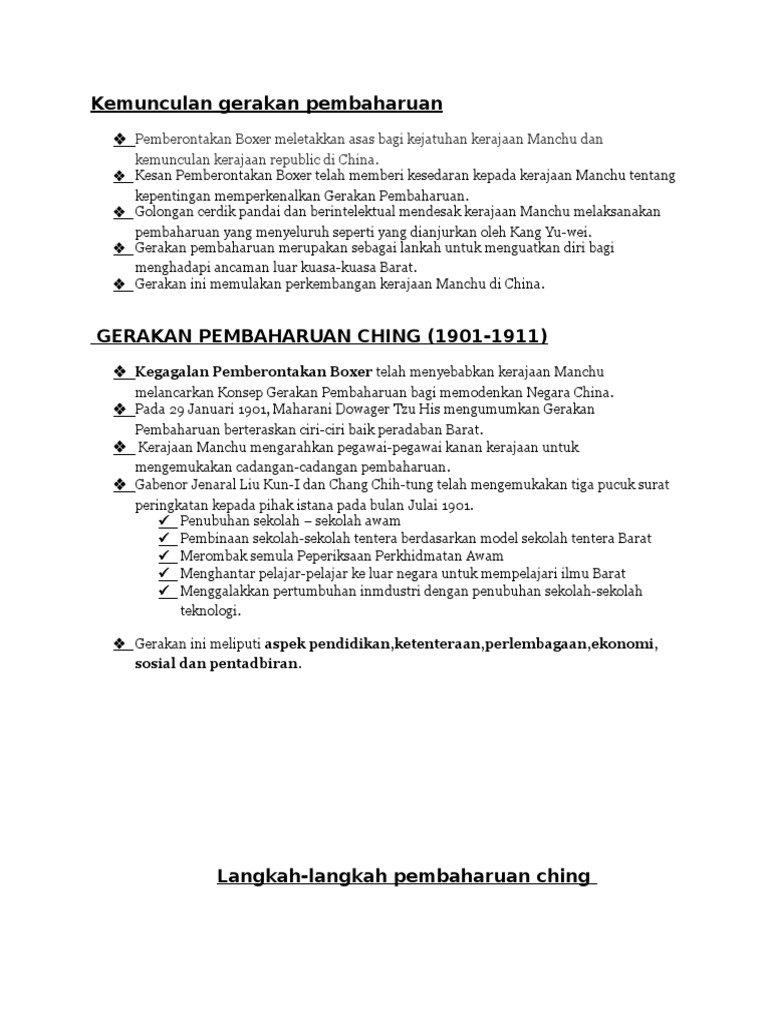Gerakan Pembaharuan Ching | PDF