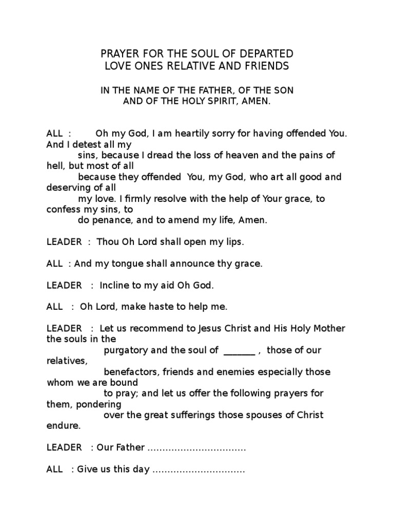 Prayer For The Soul of Departed | Christian Belief And Doctrine | Mythology