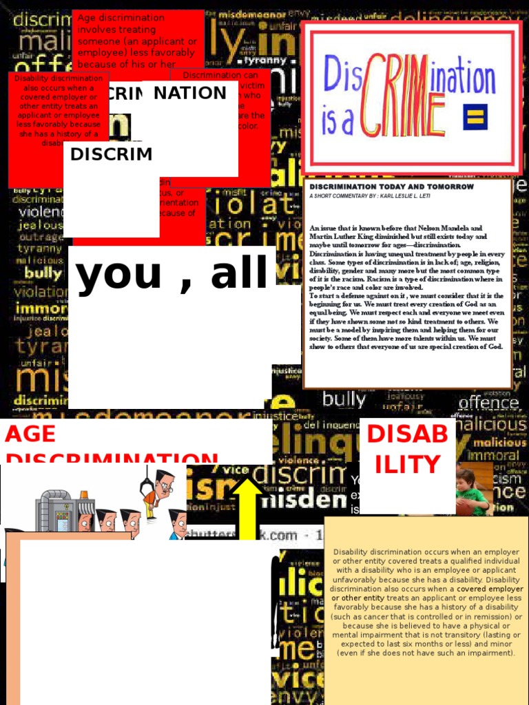 A Compassionate Commentary on the Many Forms of Discrimination and the ...