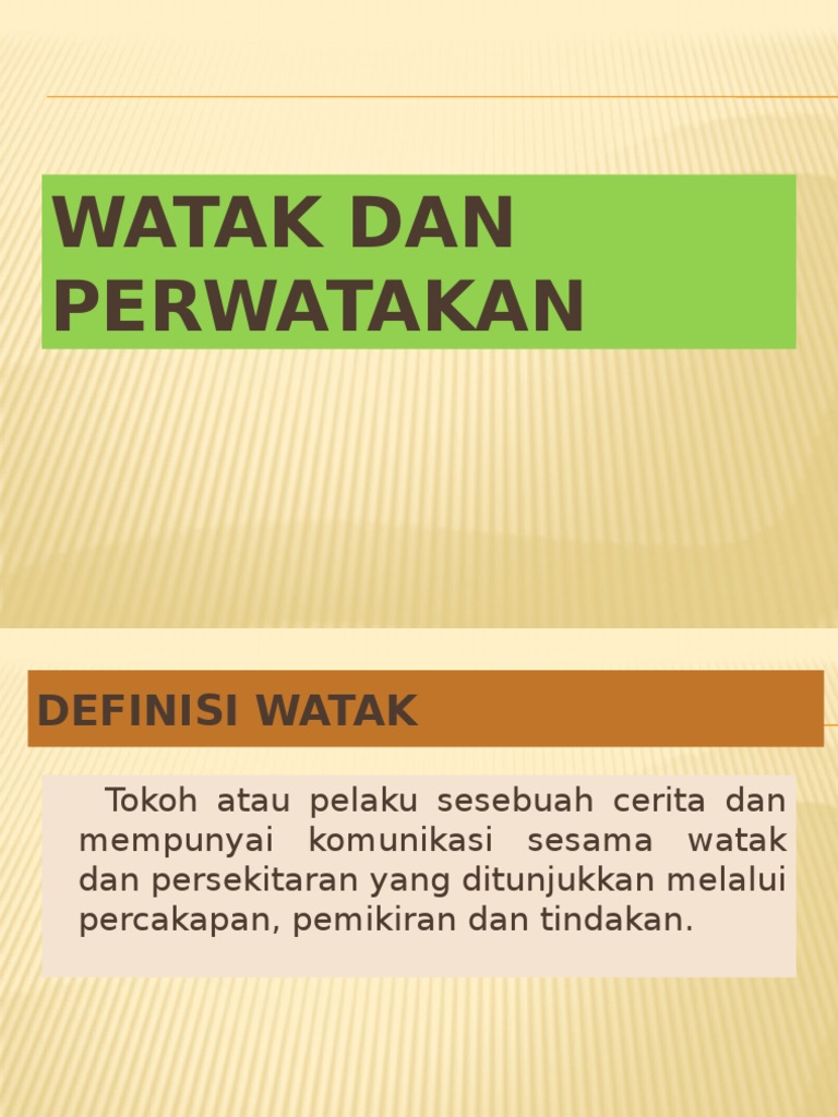 Watak Dan Perwatakan | PDF