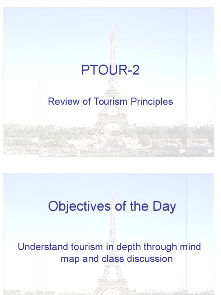 Principles of Tourism | PDF