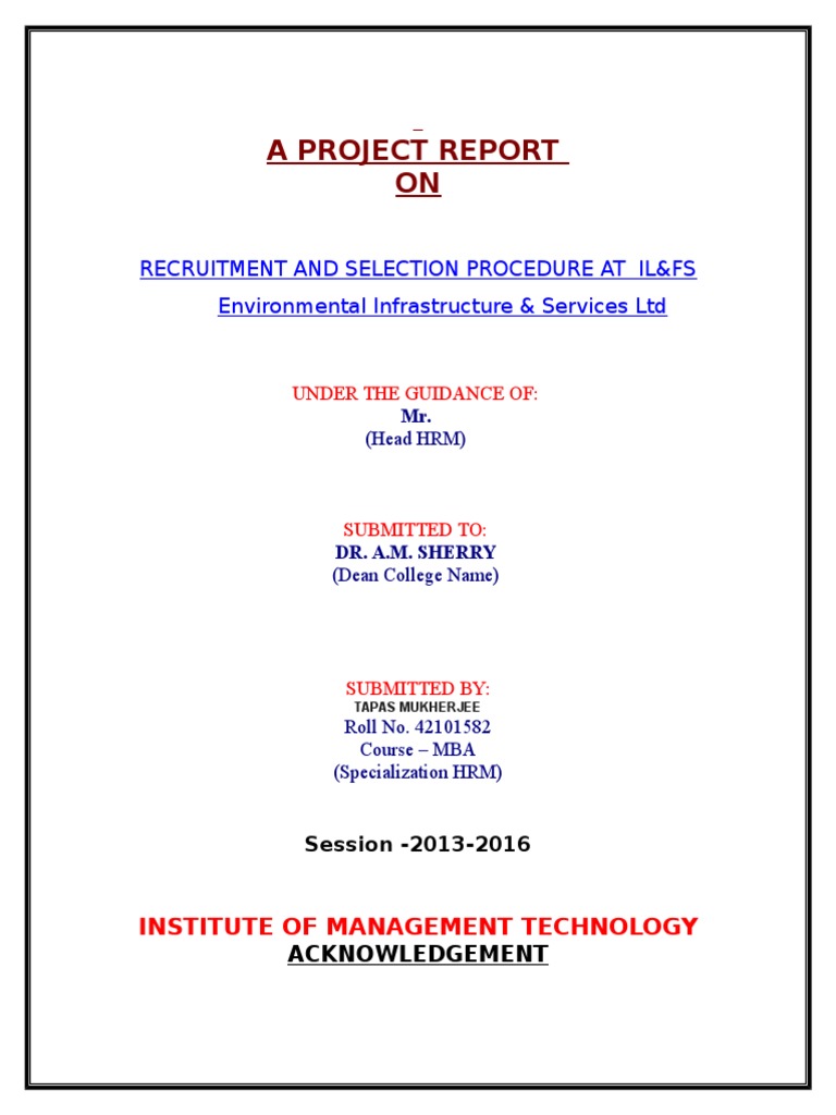 IL&FS Project | PDF