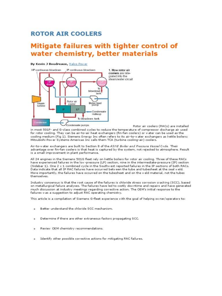 Rotor Air Coolers | PDF | Corrosion | Turbine