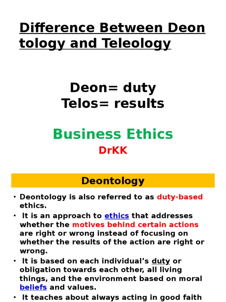 Teleological Ethics
