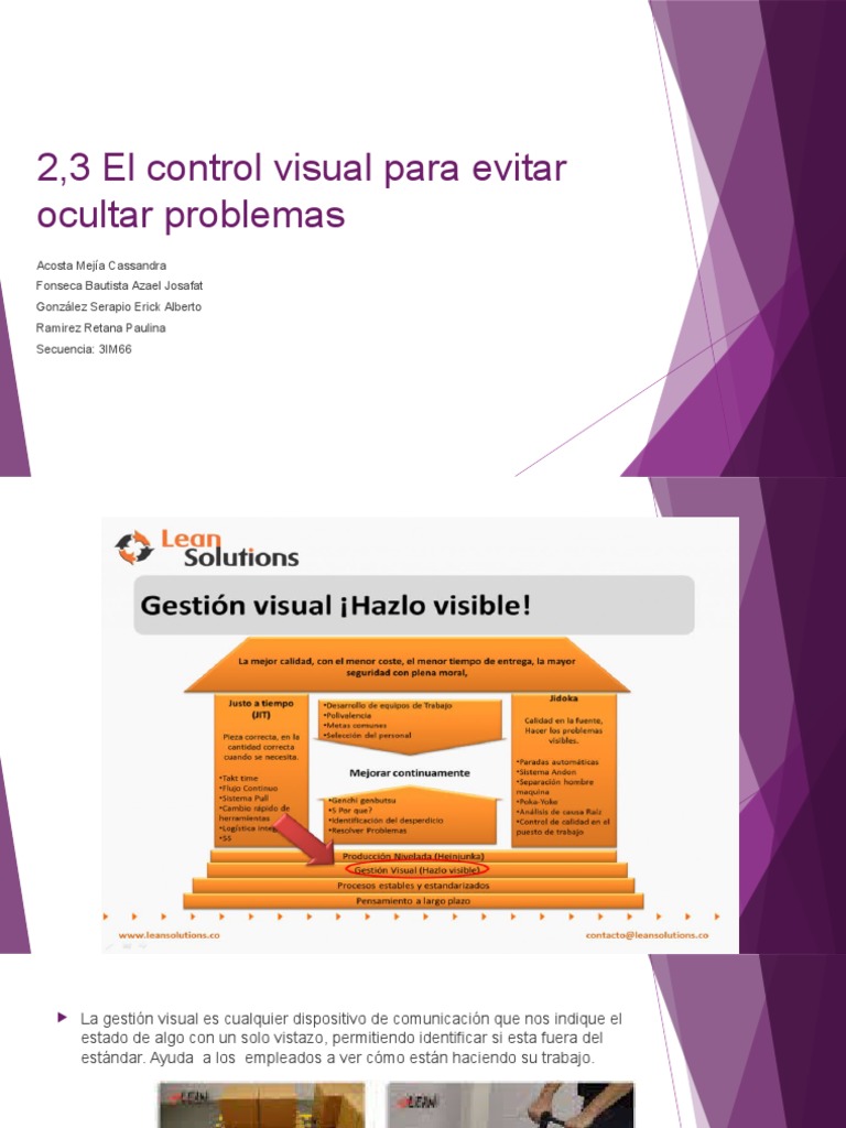 2,3 El Control Visual para Evitar Ocultar Problemas | PDF | Calidad ...