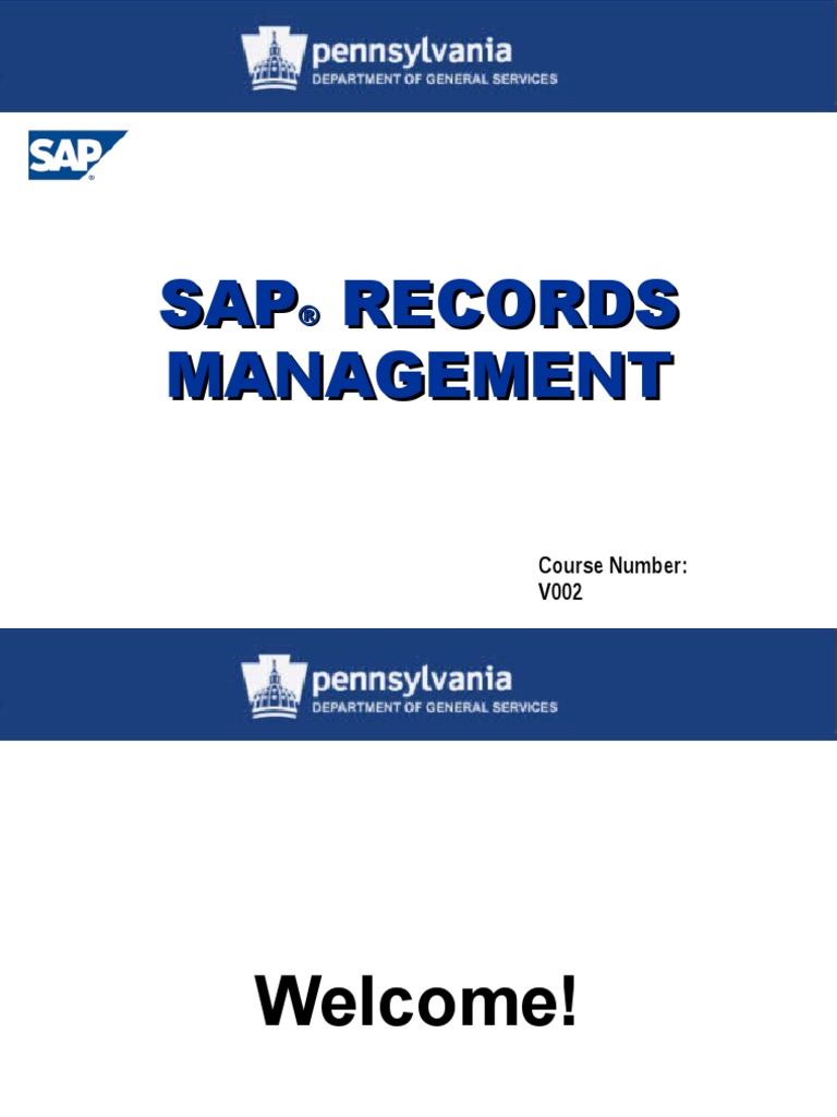 SAP Records Management | PDF | Icon (Computing) | Records Management