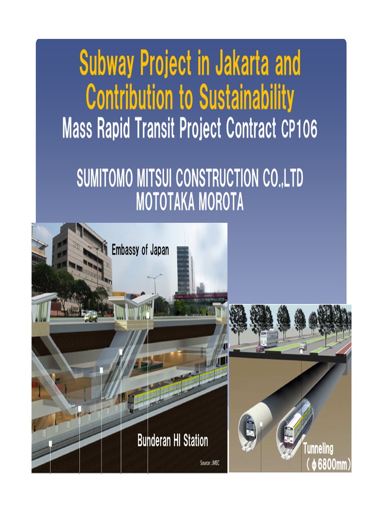 Jakarta MRT Project and Sustainability | PDF | Rapid Transit | Deep ...