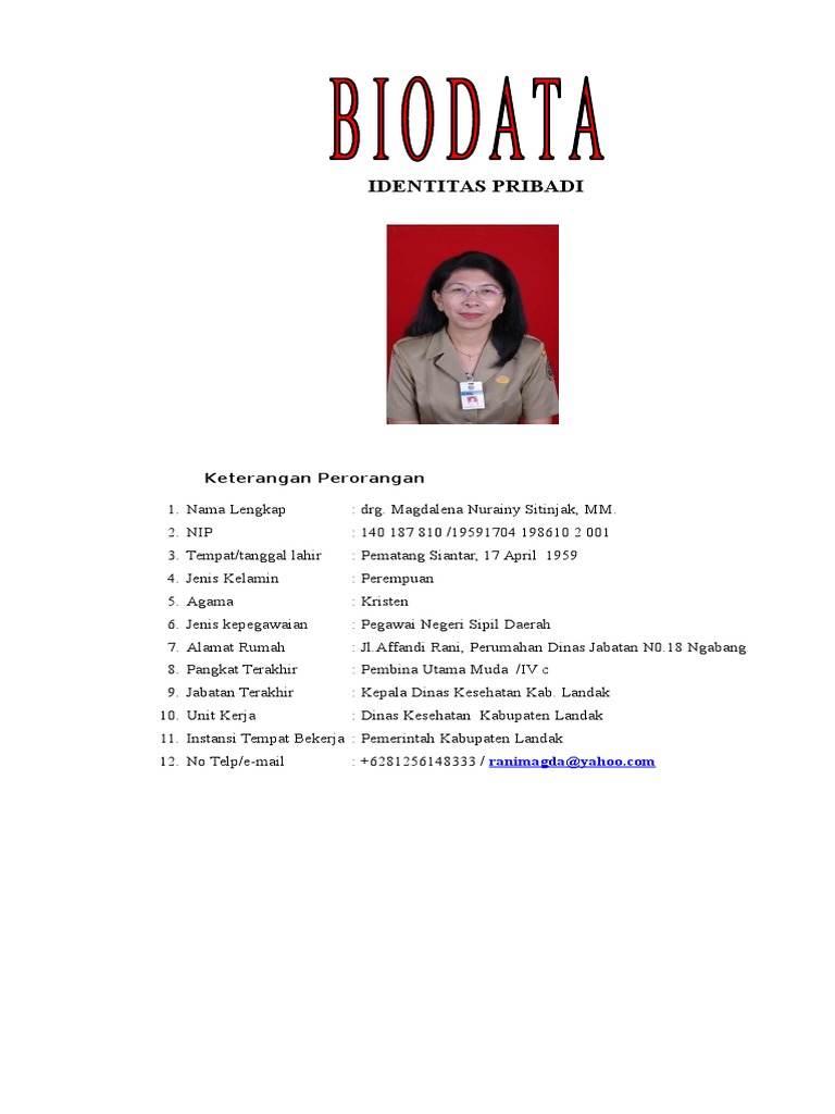 Biodata Pegawai | PDF