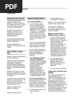 ZENTEL Tablets: Usage and Precautions | PDF | Dose (Biochemistry ...