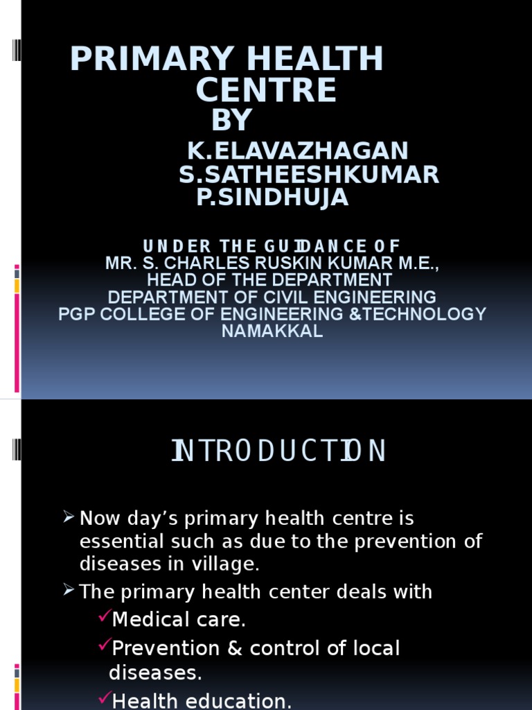 Primary Health Centre Design Overview | PDF | Structural Engineering ...