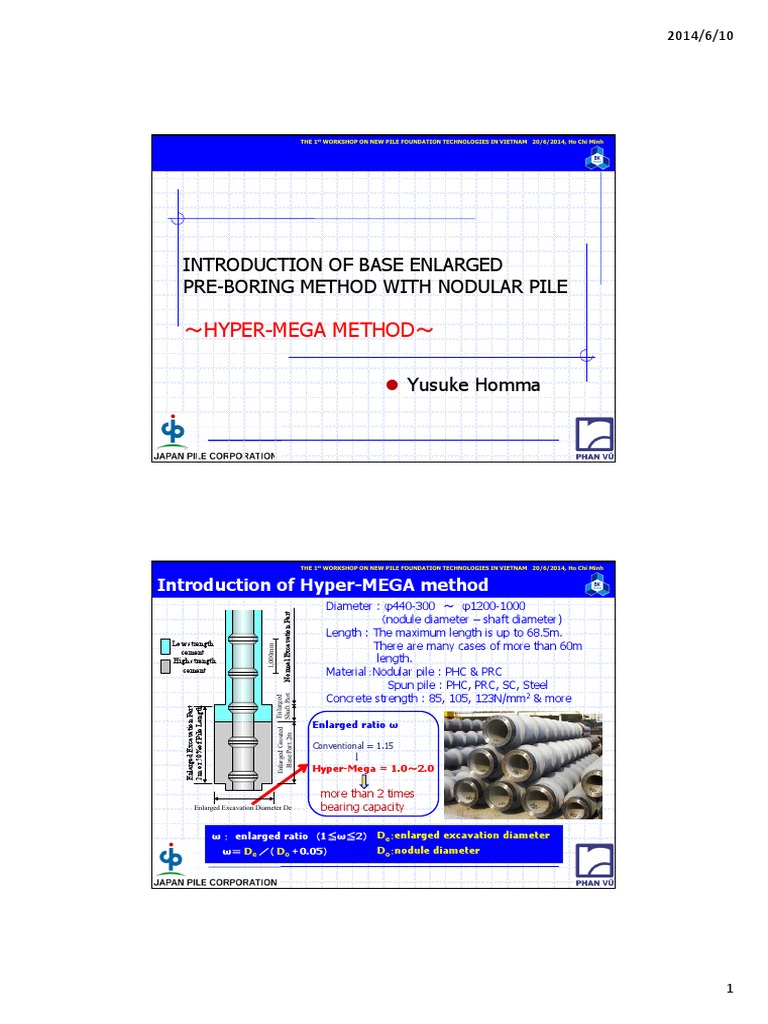 Based Enlarged Preboring Method With Nodular Pile | PDF | Deep ...
