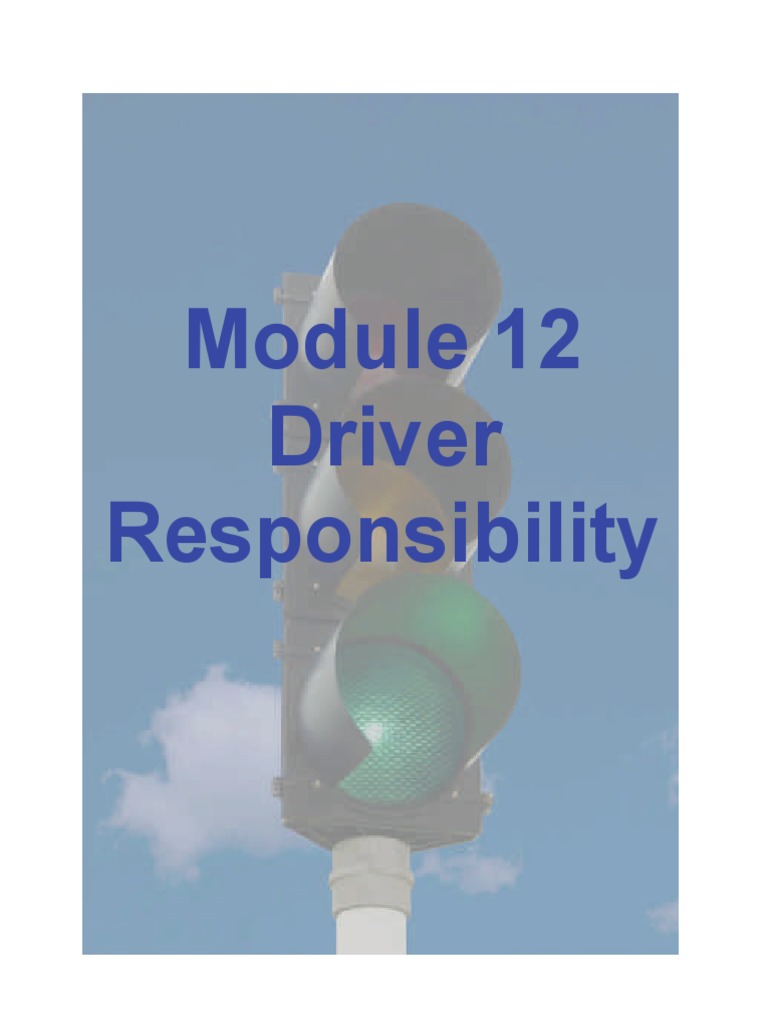 12 Module 12 - Driver Responsibility 2 | Driving | Educational Assessment