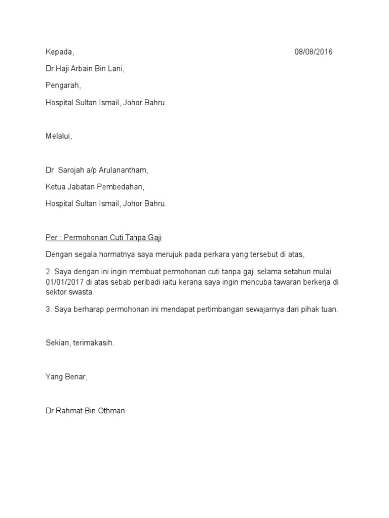 Surat Persaraan | PDF