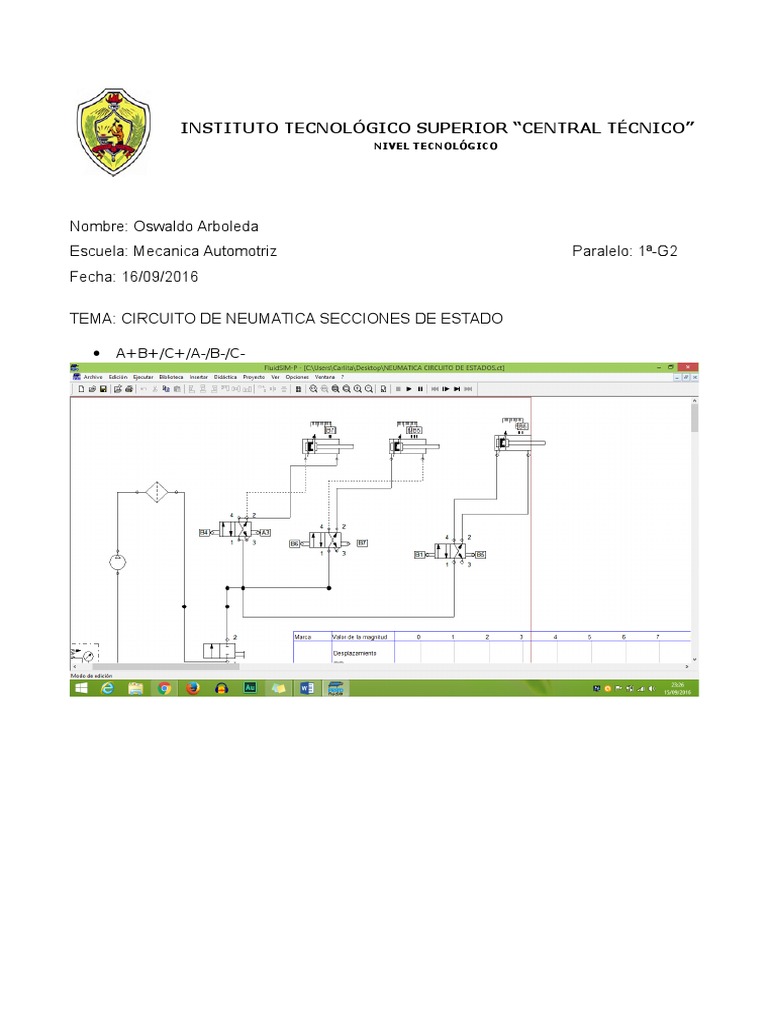 Circuito Neumático: Secciones de Estado | PDF | Negocios