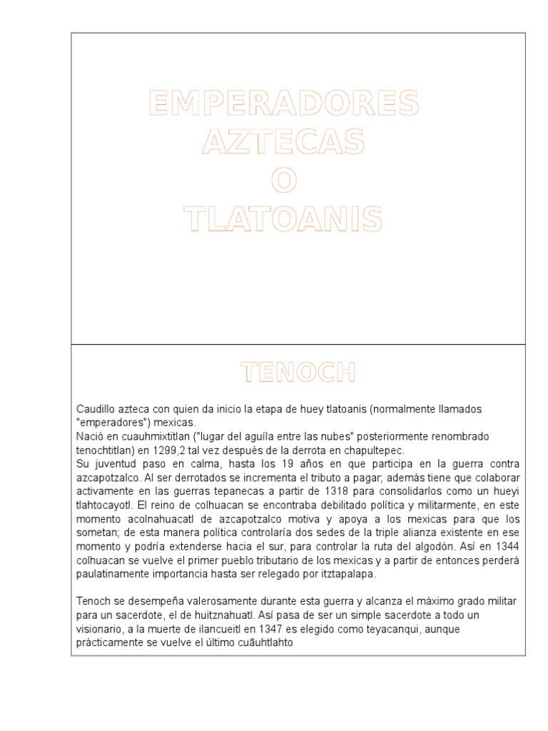 Tenoch Dioses | PDF | Enoc (Ancestro de Noé) | azteca