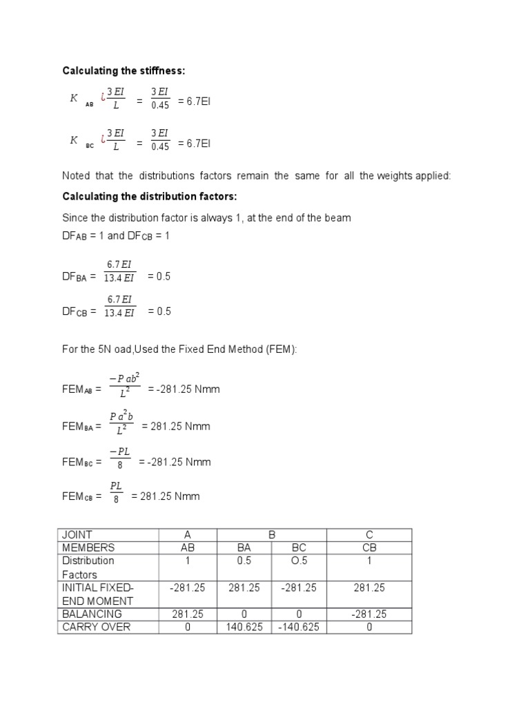 Calculating The Stiffness | PDF | Teaching Mathematics | Nature