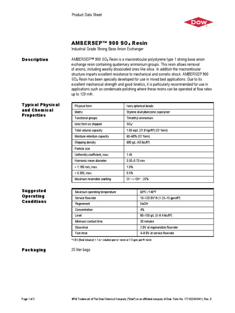Rohm and Haas Anion | PDF | Dow Chemical Company | Safety