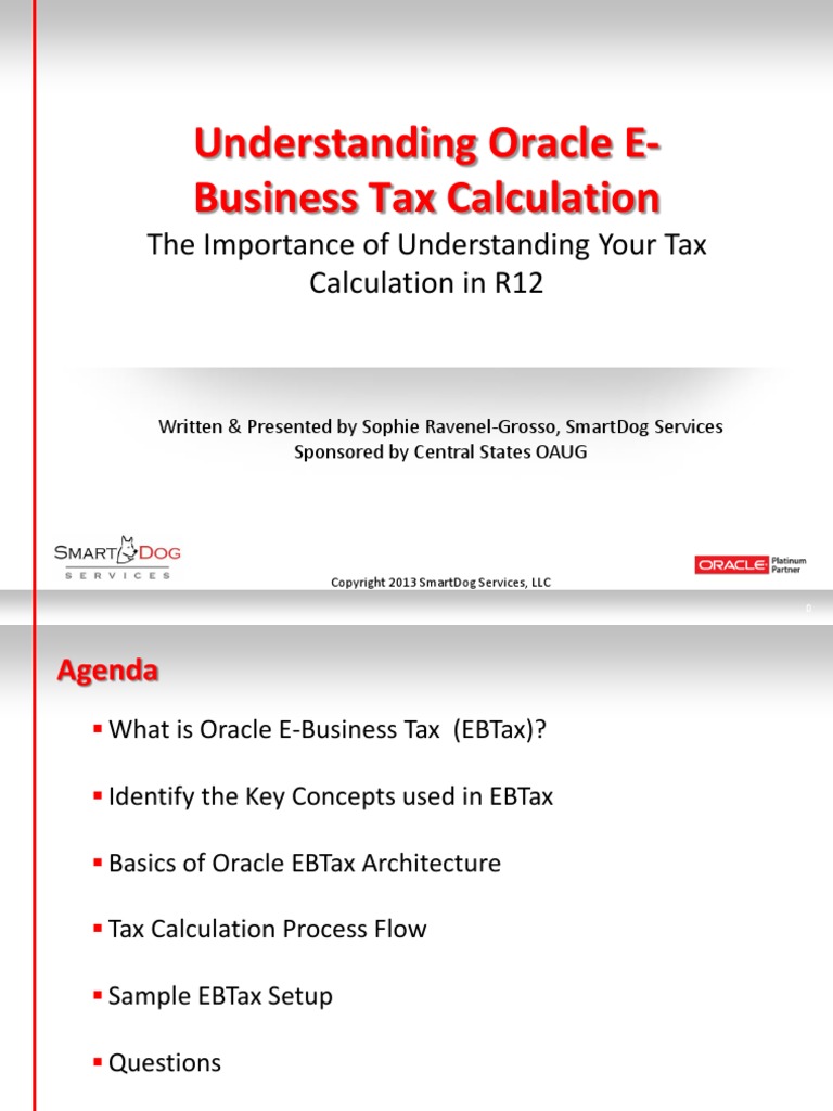 Understanding Oracle EBtax Setup & Calculation PDF | PDF | Oracle ...