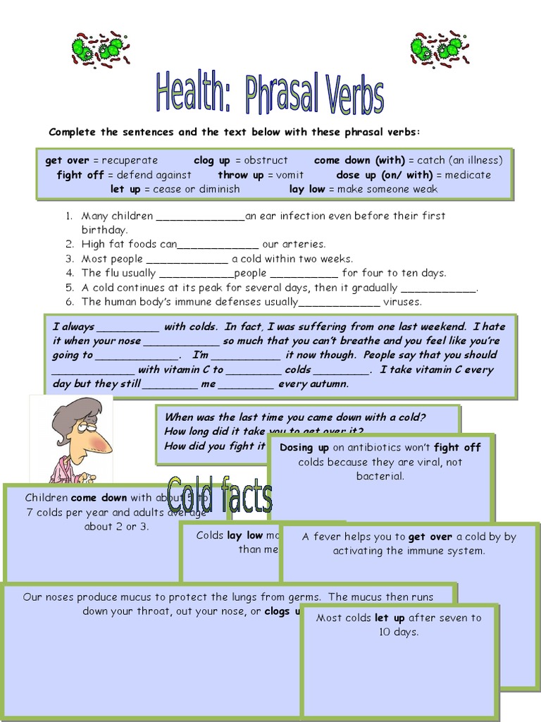 Health Phrasal Verbs | PDF