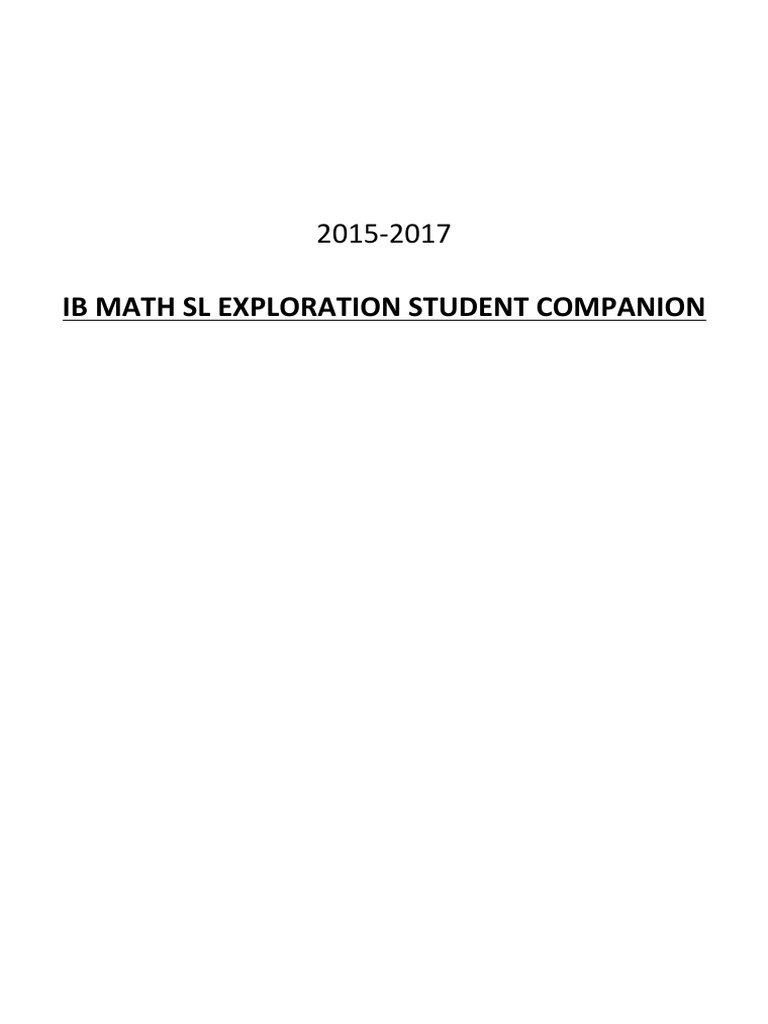 IB Math SL Exploration Guide | PDF | Graphics | Teaching Mathematics