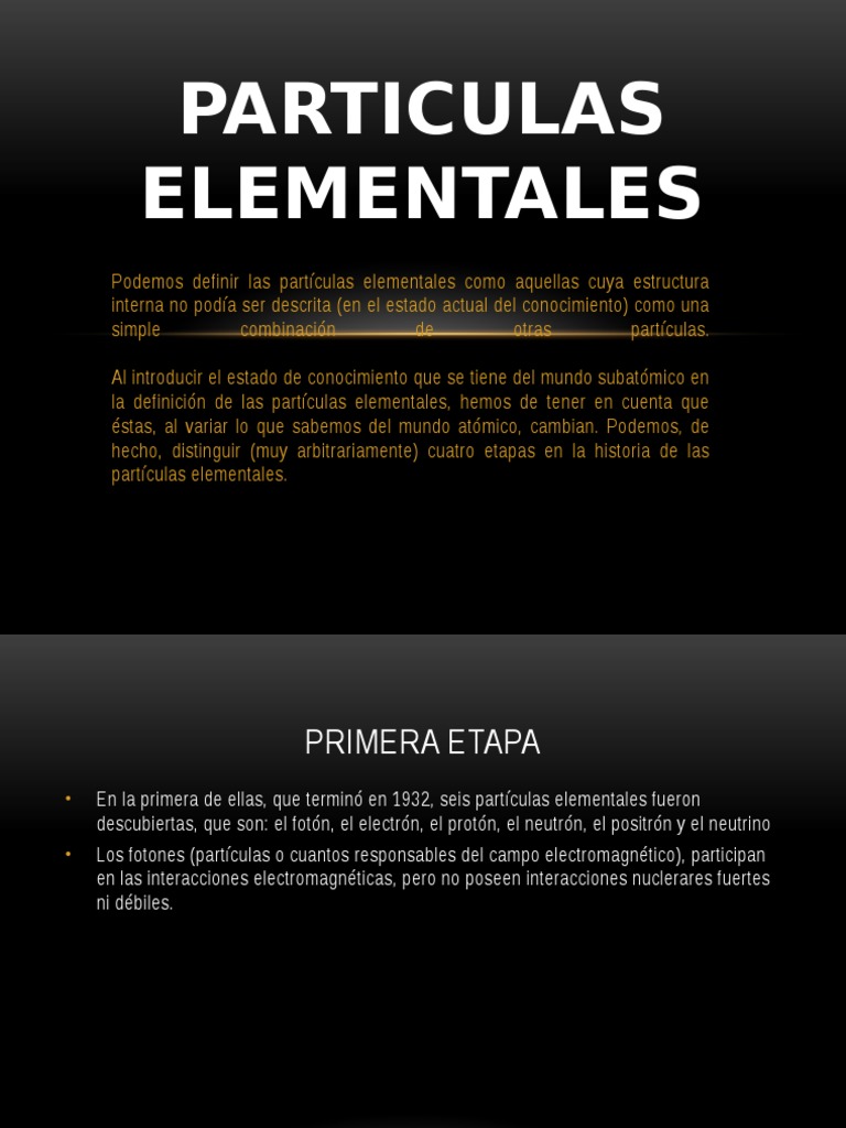 Particulas Elementales | PDF | Partículas fisicas | Cuarc