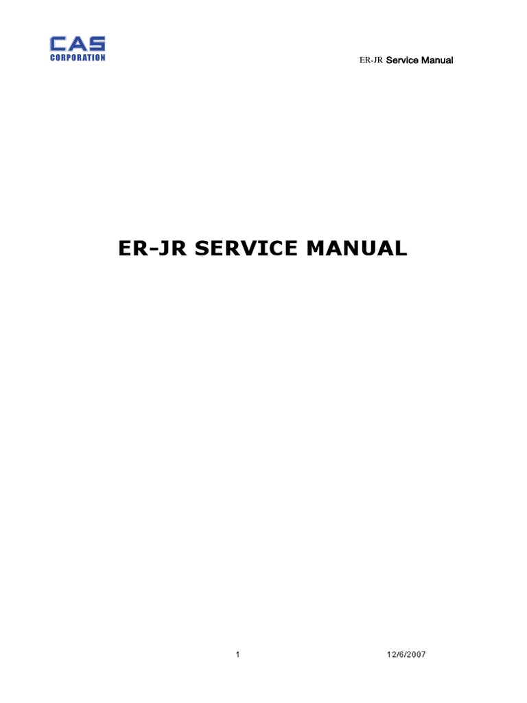 CAS ER-JR Setup Manual Servicios Cal | PDF | Electrónica | Ingeniería ...