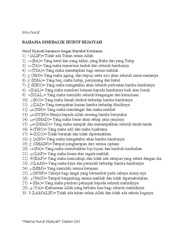 Ilmu Huruf | PDF