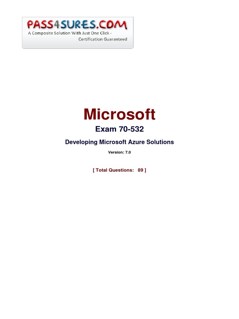 Microsoft 70-532 | PDF | Microsoft Azure | Cloud Computing