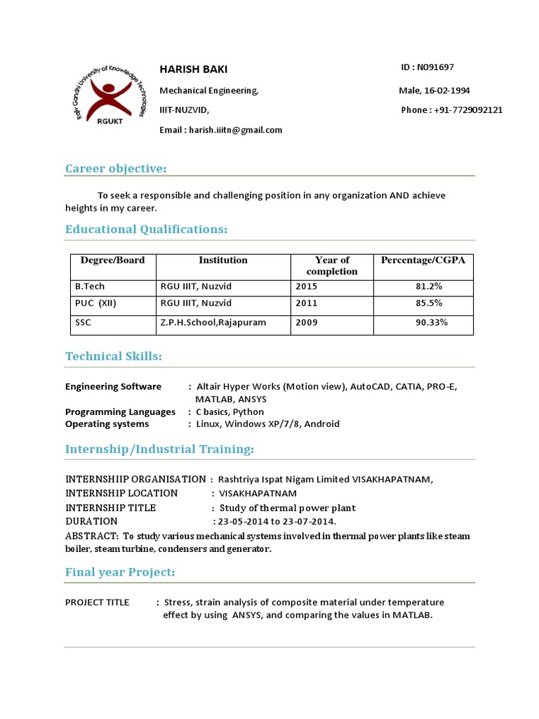 Career Objective:: Harish Baki | PDF