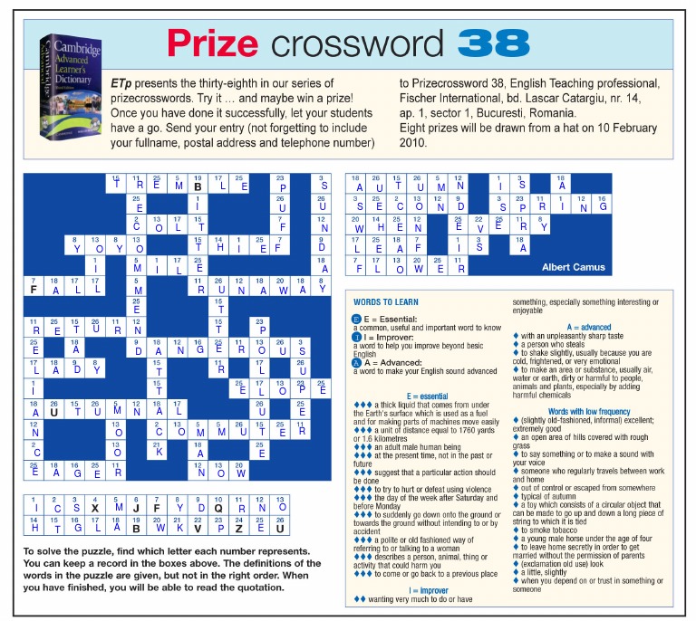 Prize Crossword 38 | PDF