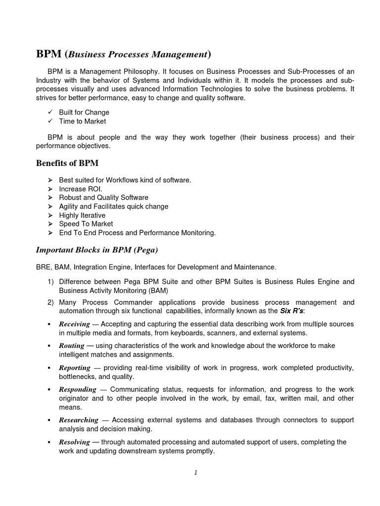 Pega Notes | PDF | Business Process Management | Class (Computer ...