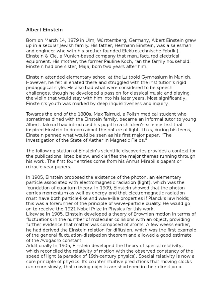 Albert Einstein - Biography | Albert Einstein | Quantum Mechanics
