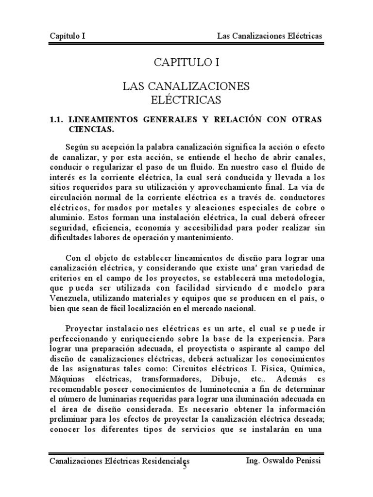 Canalizaciones Eléctricas Residenciales | PDF | Tubería (transporte de fluidos) | Electricidad
