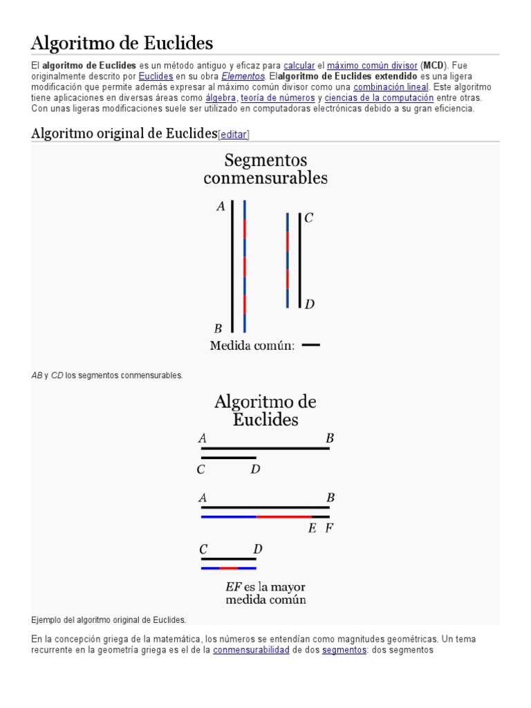 El algoritmo de Euclides: Un método eficiente para calcular el máximo ...